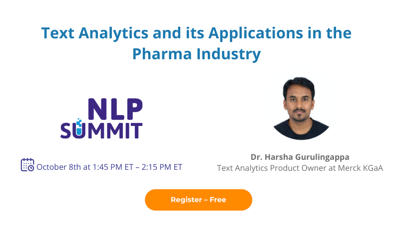Text Analytics | Applications in the Pharma | NLP Summit Text Analytics | Applications in the Pharma | NLP Summit