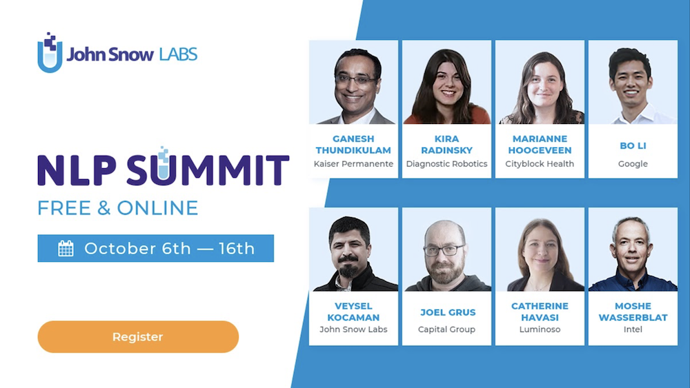 Program | Free & Online Event | NLP Summit | John Snow Labs