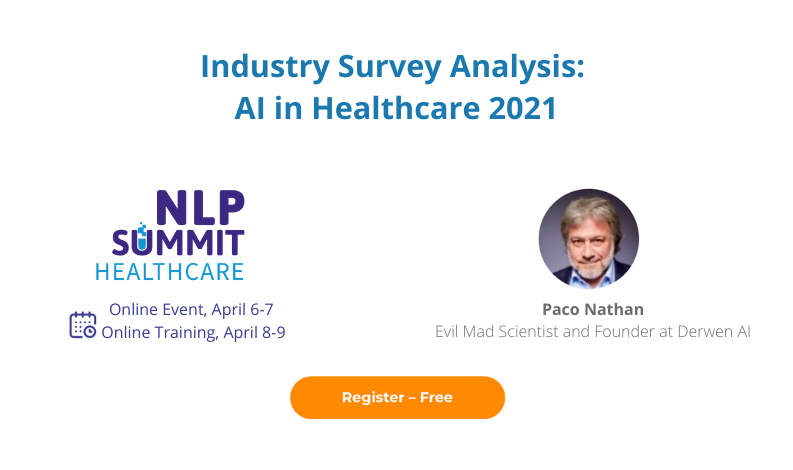 Industry Survey Analysis: AI in Healthcare 2021 - Healthcare NLP Summit